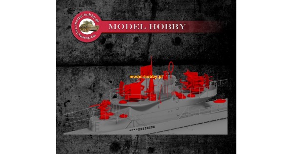 DKM - U-boot VIIC - U-FLAK 1 - pełen zestaw detali